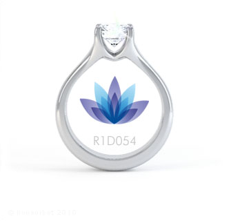 Forked Shoulder 4 Claw Solitaire Diamond Ring