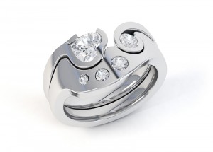 Interlocking Diamond Rings - Getting a Perfect Fit by CAD Design