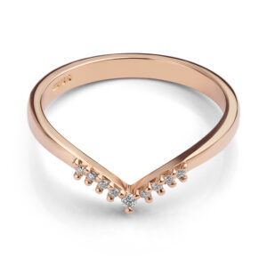 Wishbone Wedding Rings - V Shaped & Chevron Wedding Rings