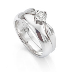 Cut Out Wedding Rings | Shaped and Made to Fit Engagement Rings