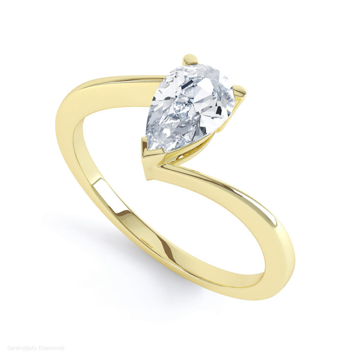 In Praise of Yellow Gold Pear Shaped Engagement Rings