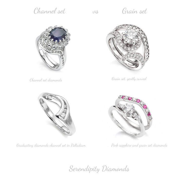 Wedding & Eternity Ring Styles - Channel Set vs Grain Set