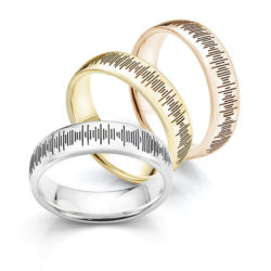 Soundwave Wedding Rings - Add a Sound Pattern to Your Ring