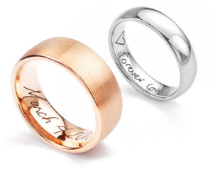 10 Unique Matching Wedding Bands His Hers for Bride and Groom