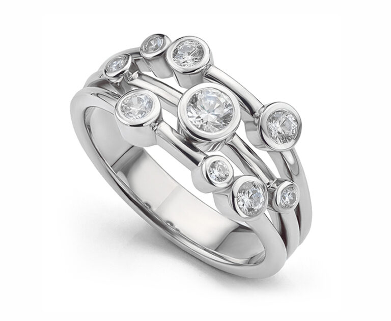 Raindance Inspired Diamond Rings & The Diamond Bubble Ring