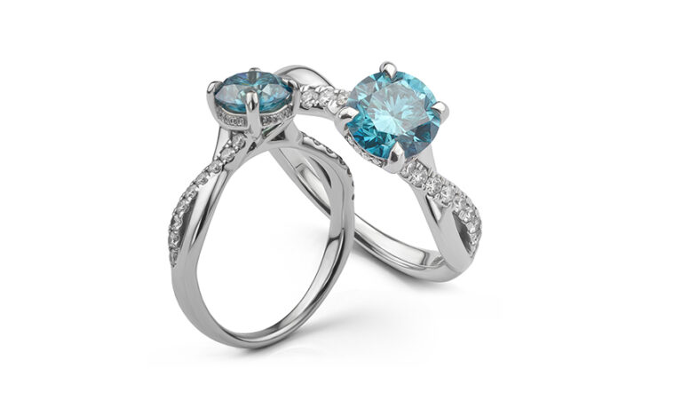 Lab-Grown Blue Diamonds - Blue Lab-grown Diamond Rings