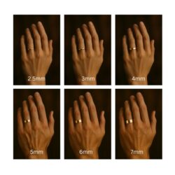 Popular Wedding Ring Widths Shown on the Finger