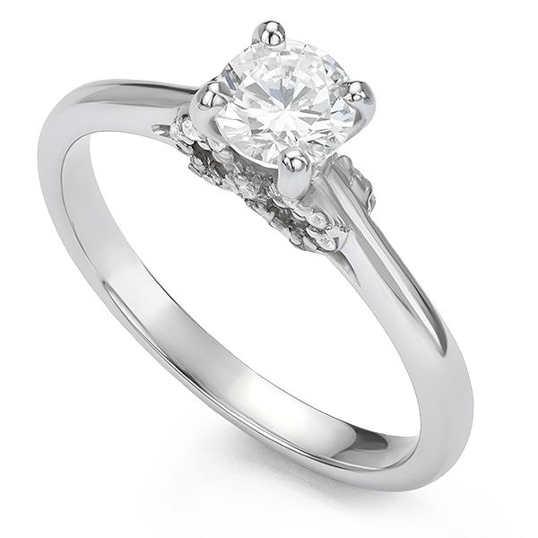 Eternal Engagement Ring with Infinity Design Diamond Accents