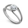 Infinity Double Shoulder Diamond Solitaire Ring
