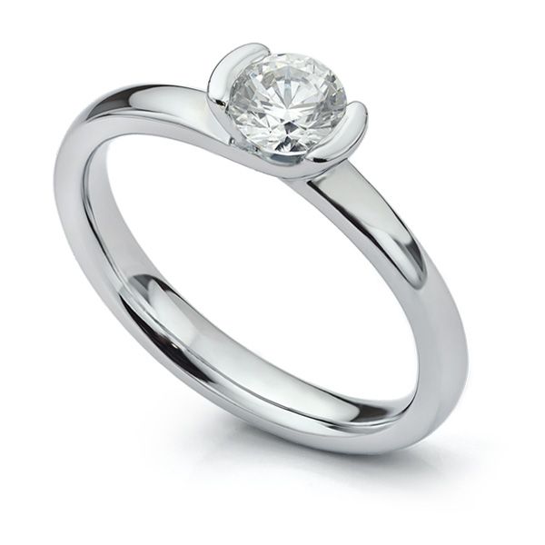 Annabelle Semi Bezel Set Engagement Ring