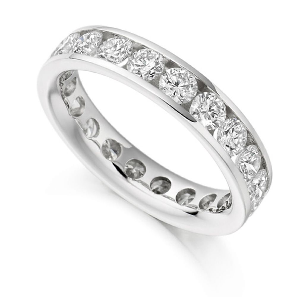 3 Carat Round Diamond Eternity Ring Channel Set