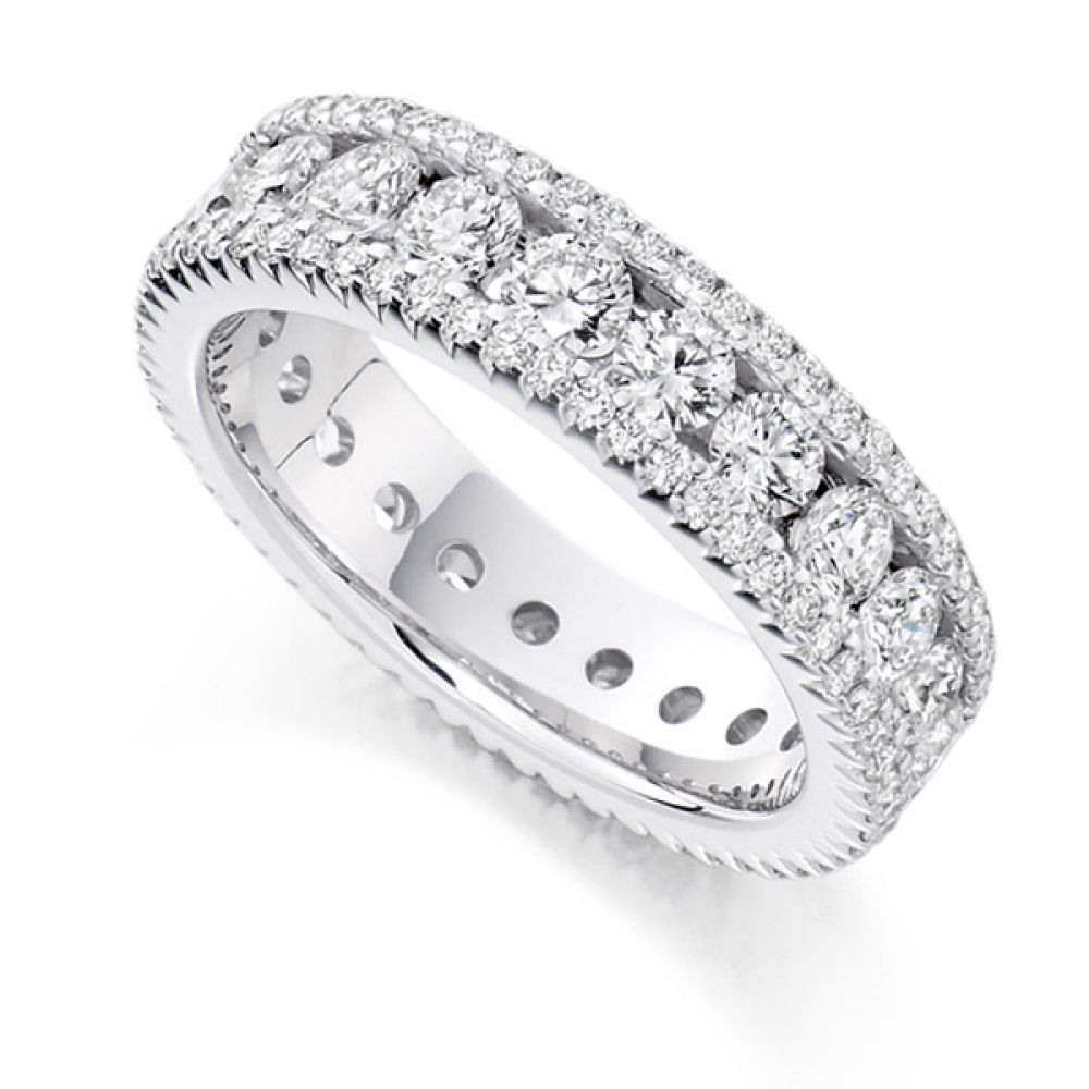 2.8 Carat Diamond Encrusted Diamond Eternity Ring