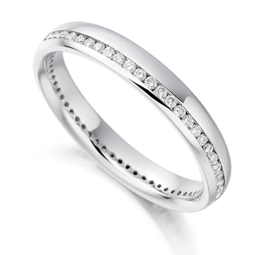 0.31cts Round Diamond Offset Channel Eternity Ring