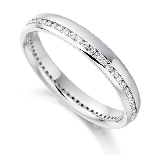 0.31cts Round Diamond Offset Channel Eternity Ring