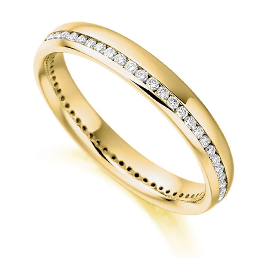 0.31cts Round Diamond Offset Channel Eternity Ring