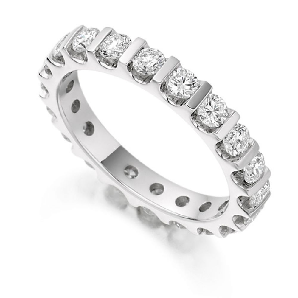 1.50ct Full Diamond Eternity Ring with Bar Setting