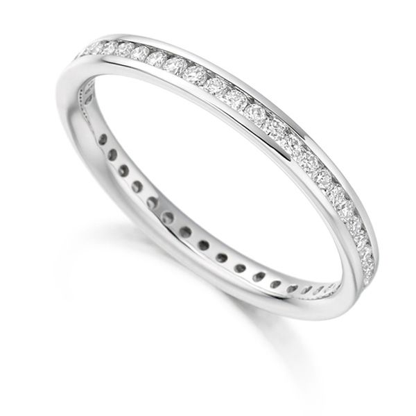 0.41ct Full Diamond Eternity Ring Channel Setting