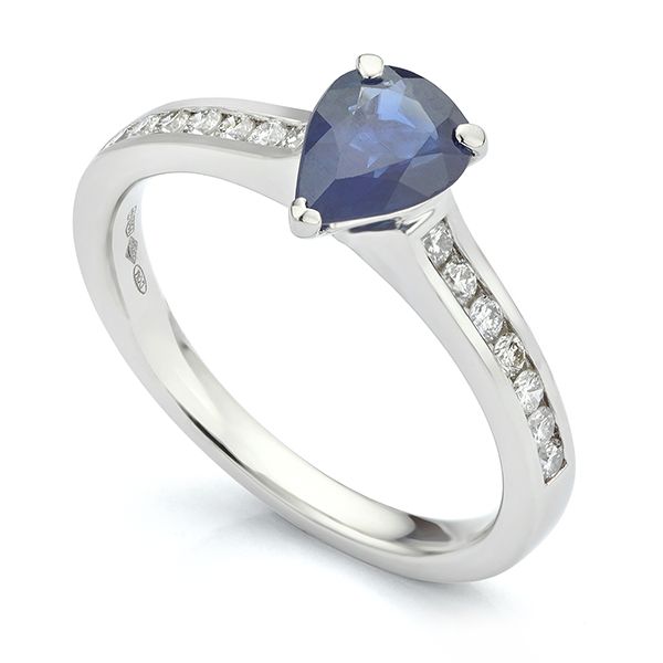 Blue Sapphire Pear Shaped Engagement Rings | boxclass.co