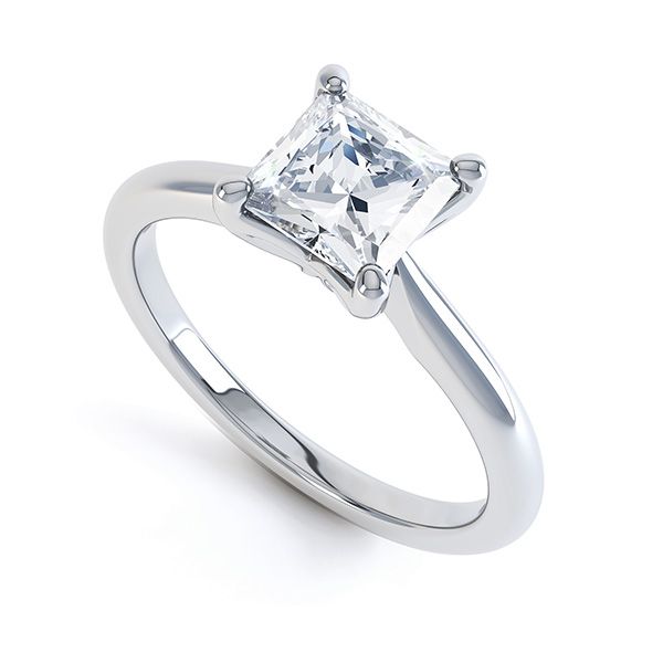 Simple Square Engagement Rings