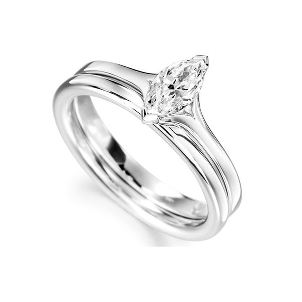 Split Shoulder 2 Claw Marquise Diamond Ring