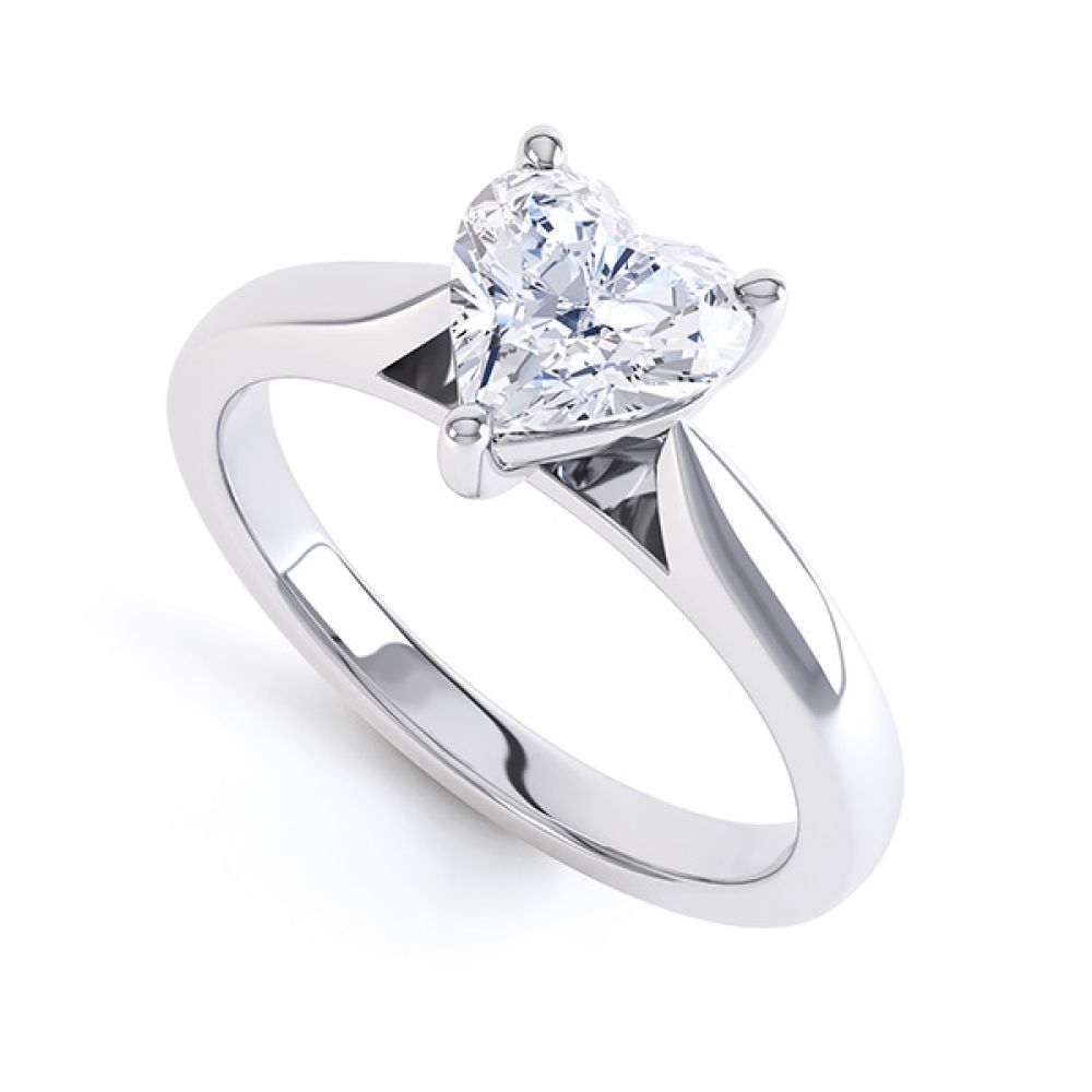Karma 3 Claw Heart Shaped Solitaire Ring