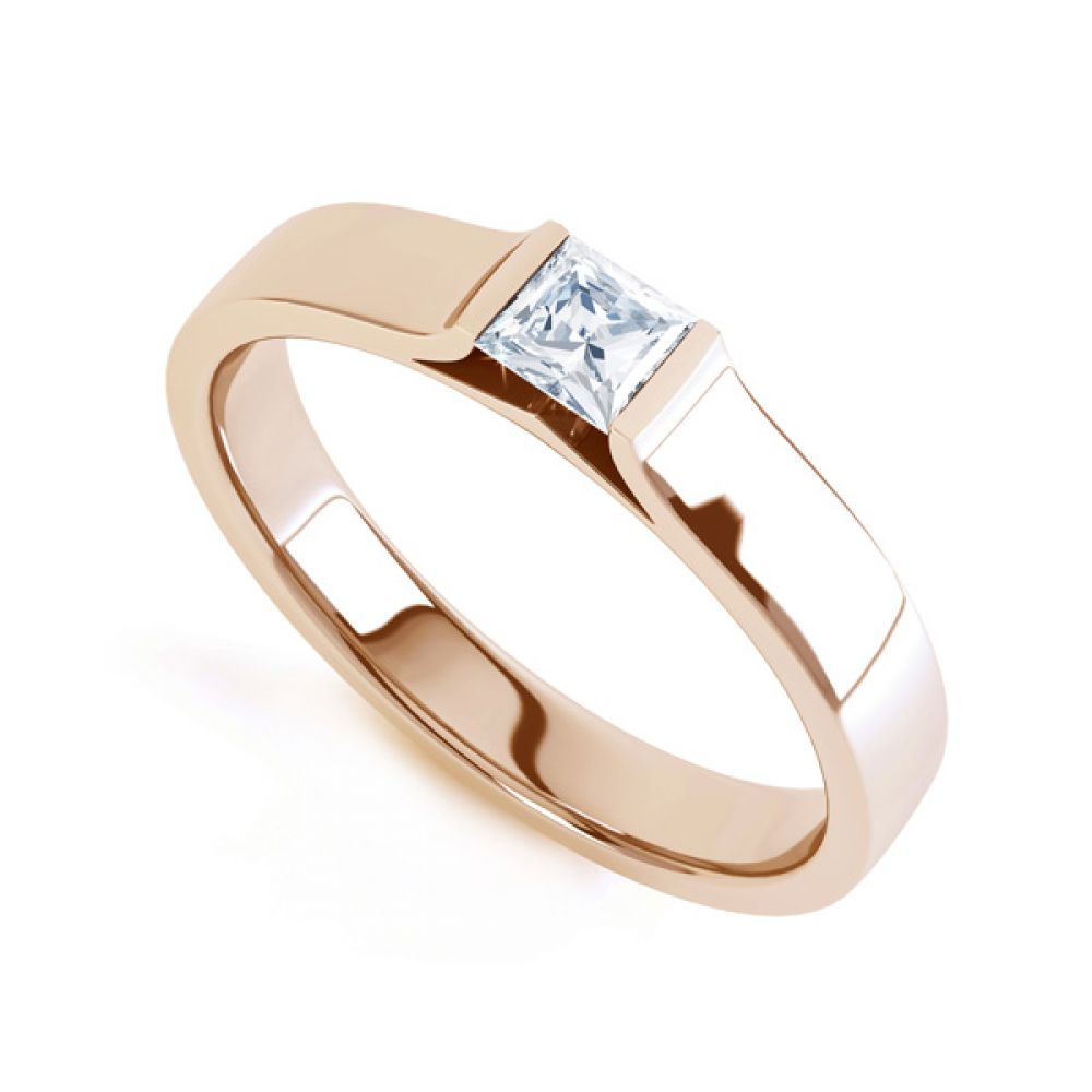 Tension Set Princess Diamond Solitaire Ring