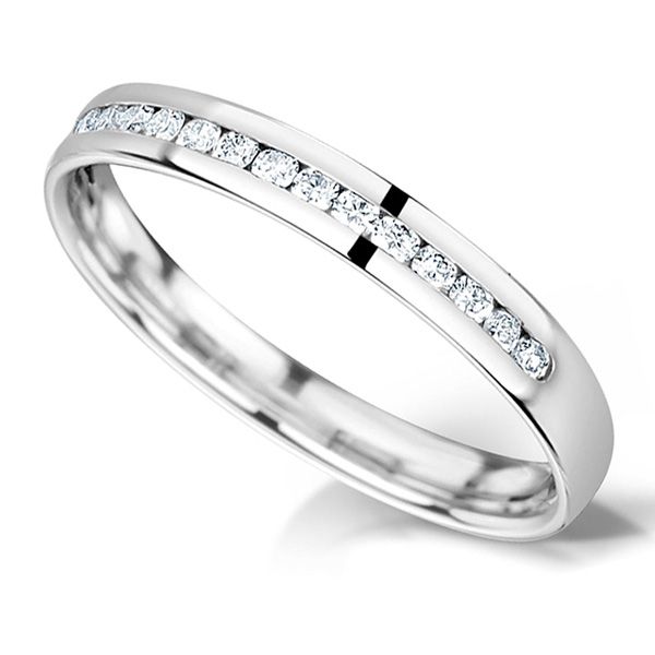 Lightweight Diamond Set Wedding Ring