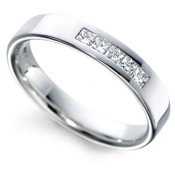 5 Stone Channel Set Diamond Band