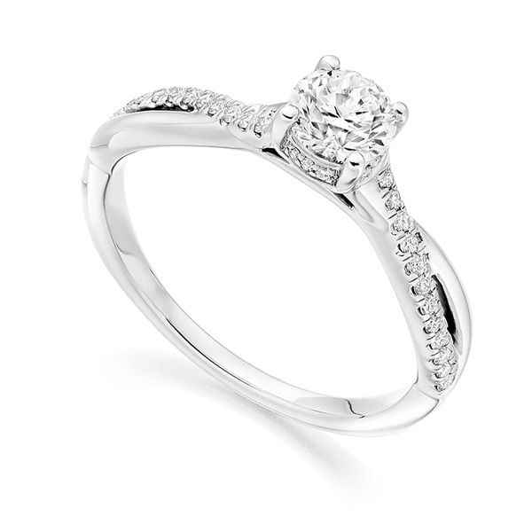 Split twist shoulder Engagement Ring