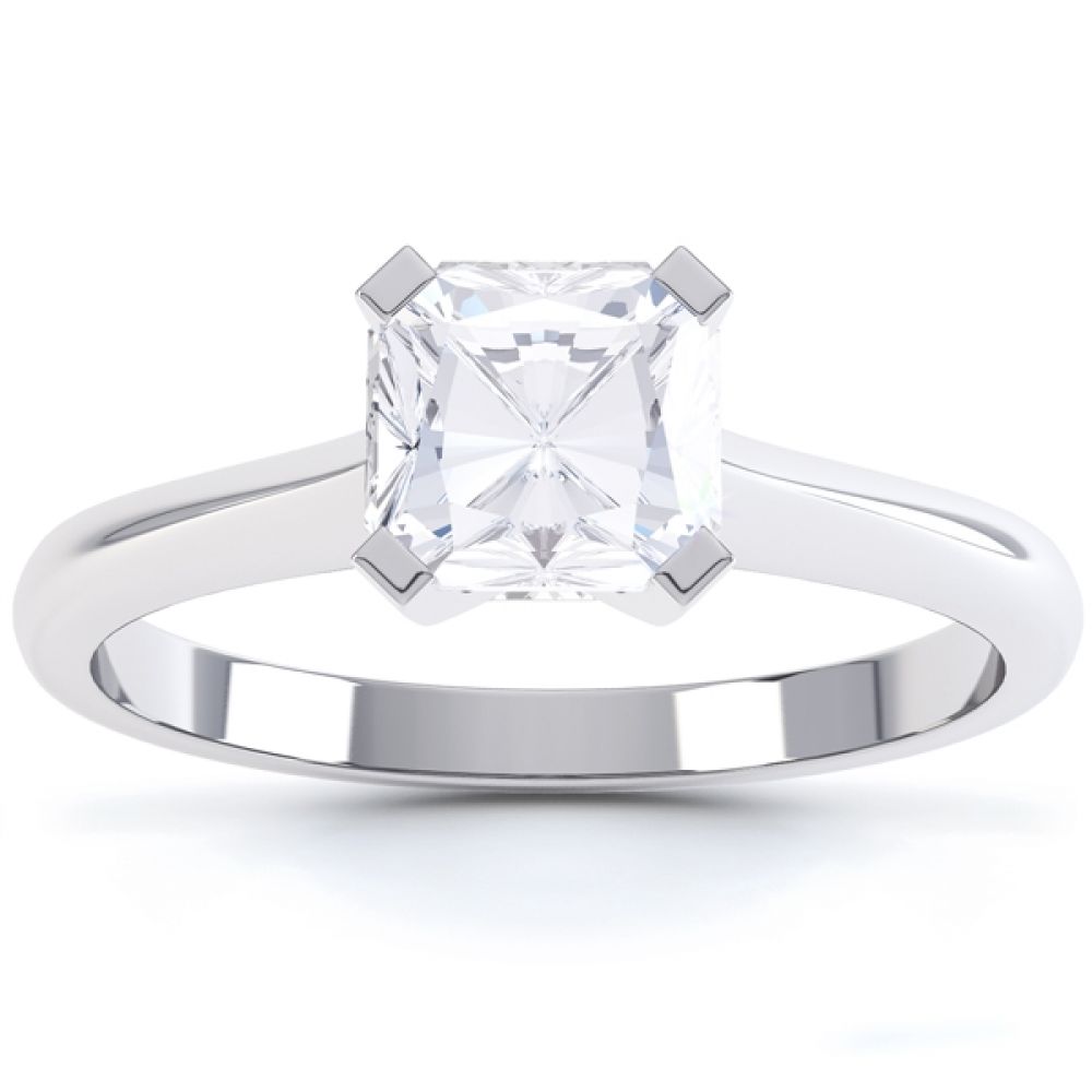 4 Claw Radiant Cut Diamond Solitaire Ring
