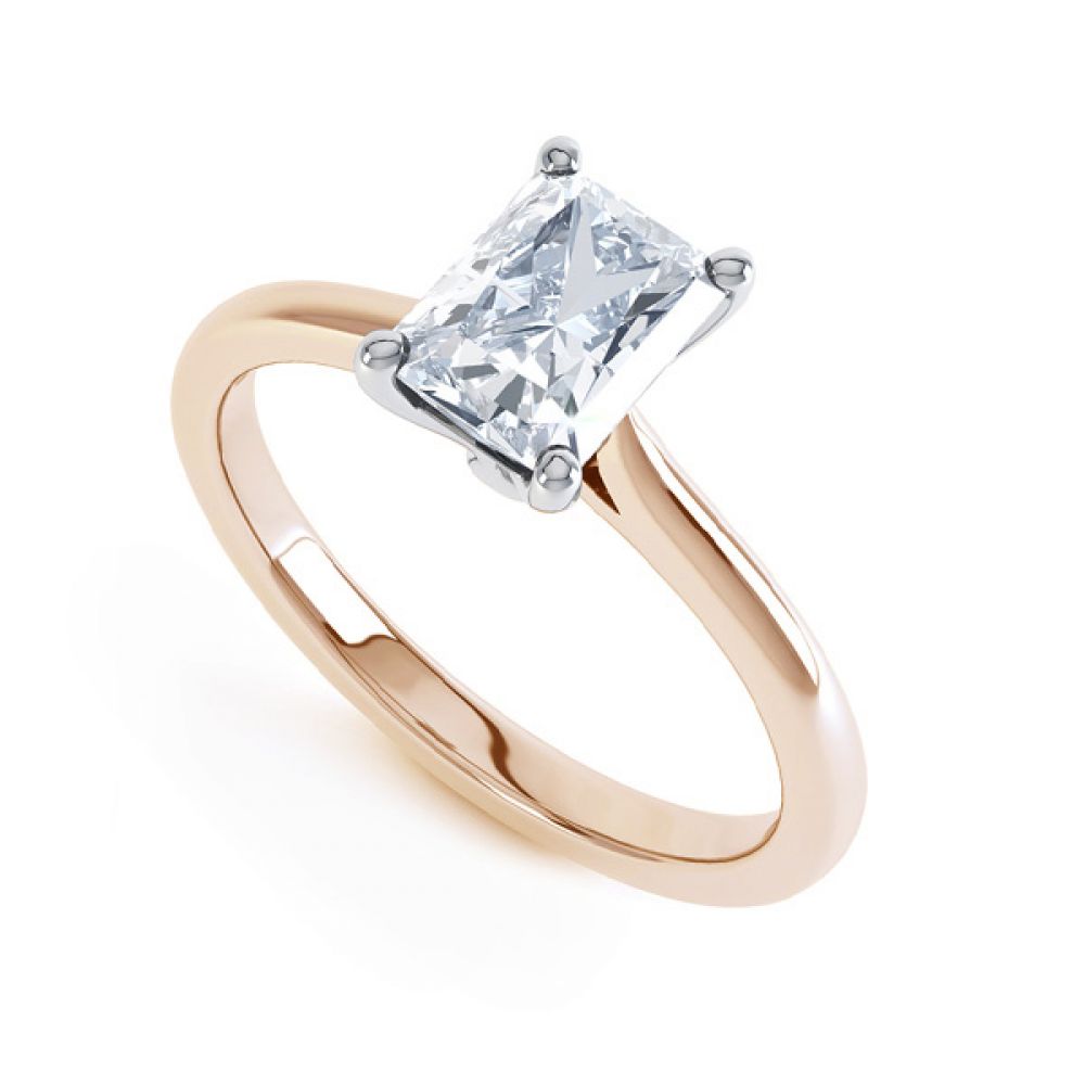 Rectangular Radiant Diamond Engagement Ring