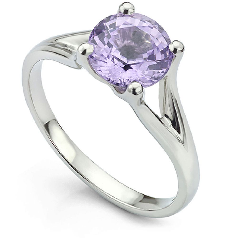 Bespoke Platinum Purple Spinel Ring