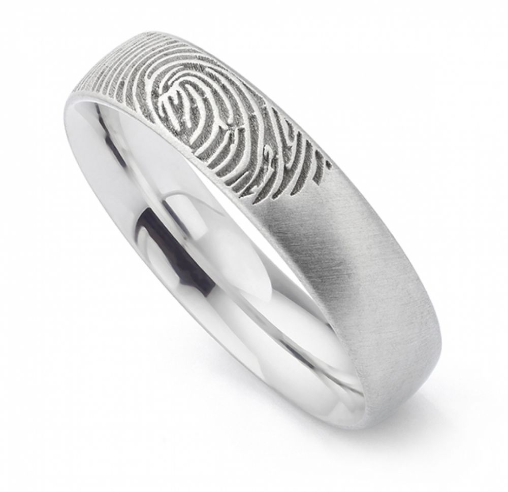 Satin Fingerprint Ring