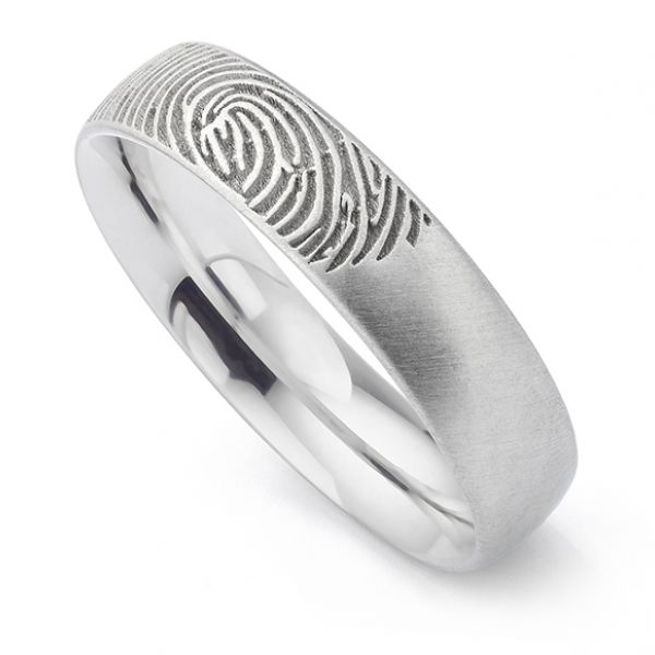 Satin Fingerprint Ring