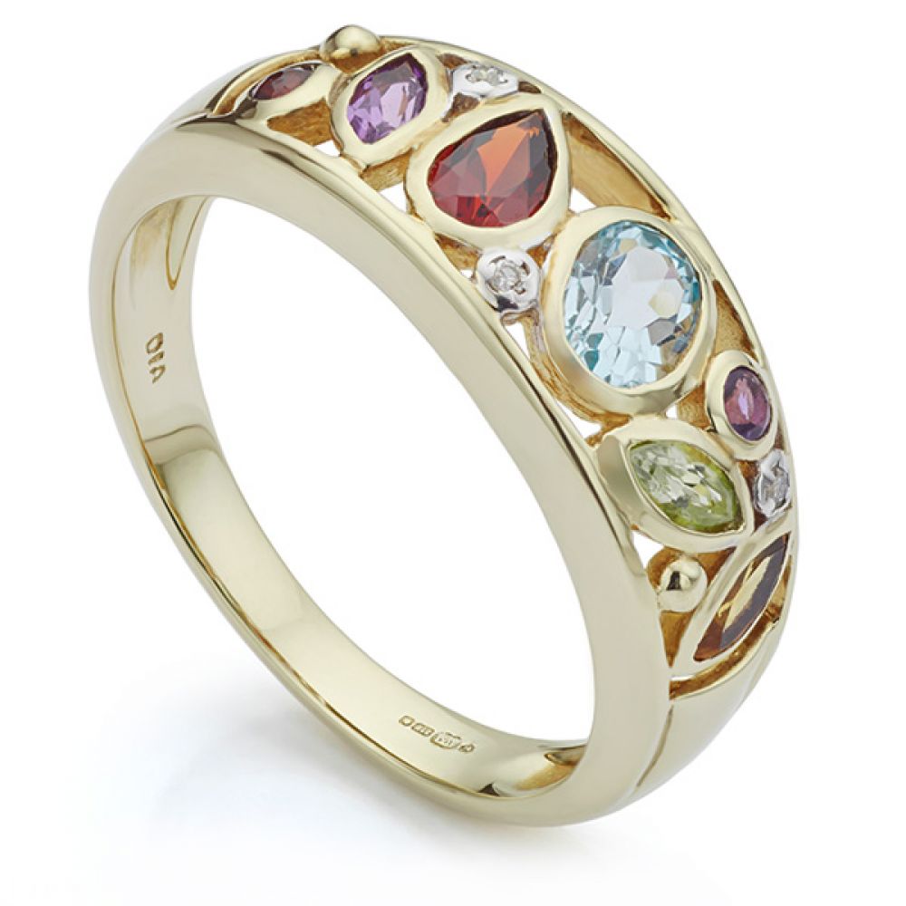 Cherished Yellow Gold Gemstone Ring