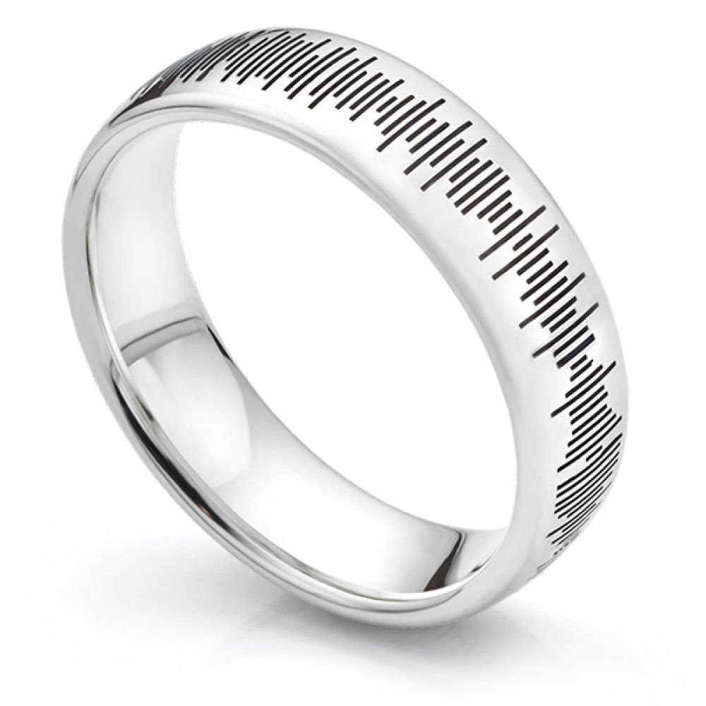 Sound Pattern Wedding Ring | Personalised Sound Pattern Ring