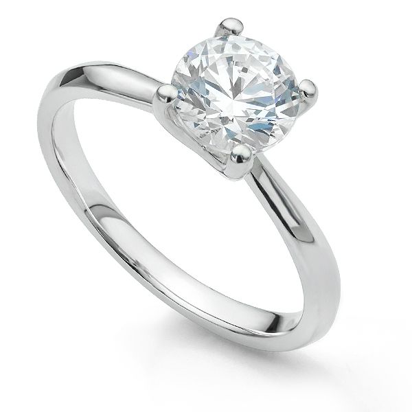 Round Brilliant Solitaire with Talon Shaped Claws