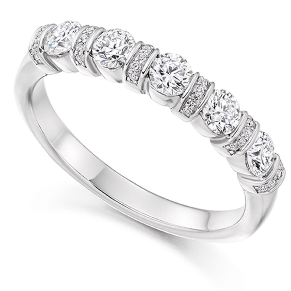 Bar Set Diamond Eternity ring