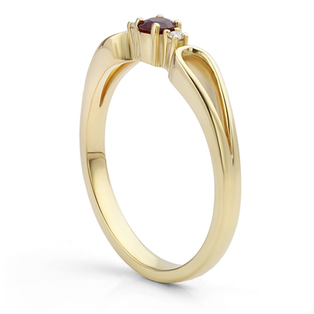 Bespoke Ruby & Diamond Engagement Ring