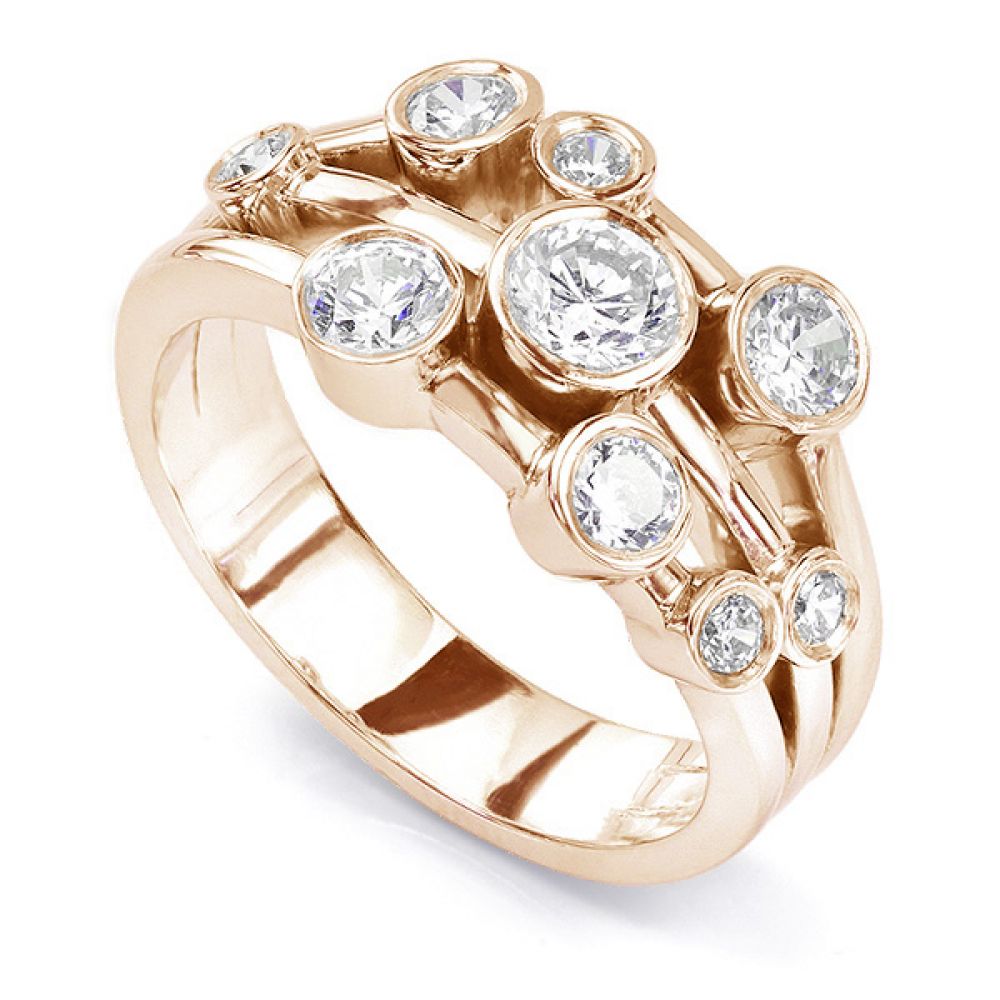 1-Carat Lab Grown Diamond Bubble Ring