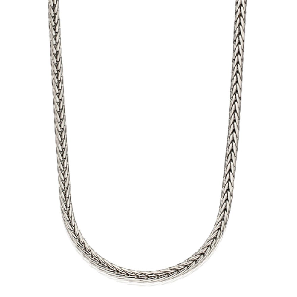 Stainless Steel Plaited Fox Chain Link Necklace