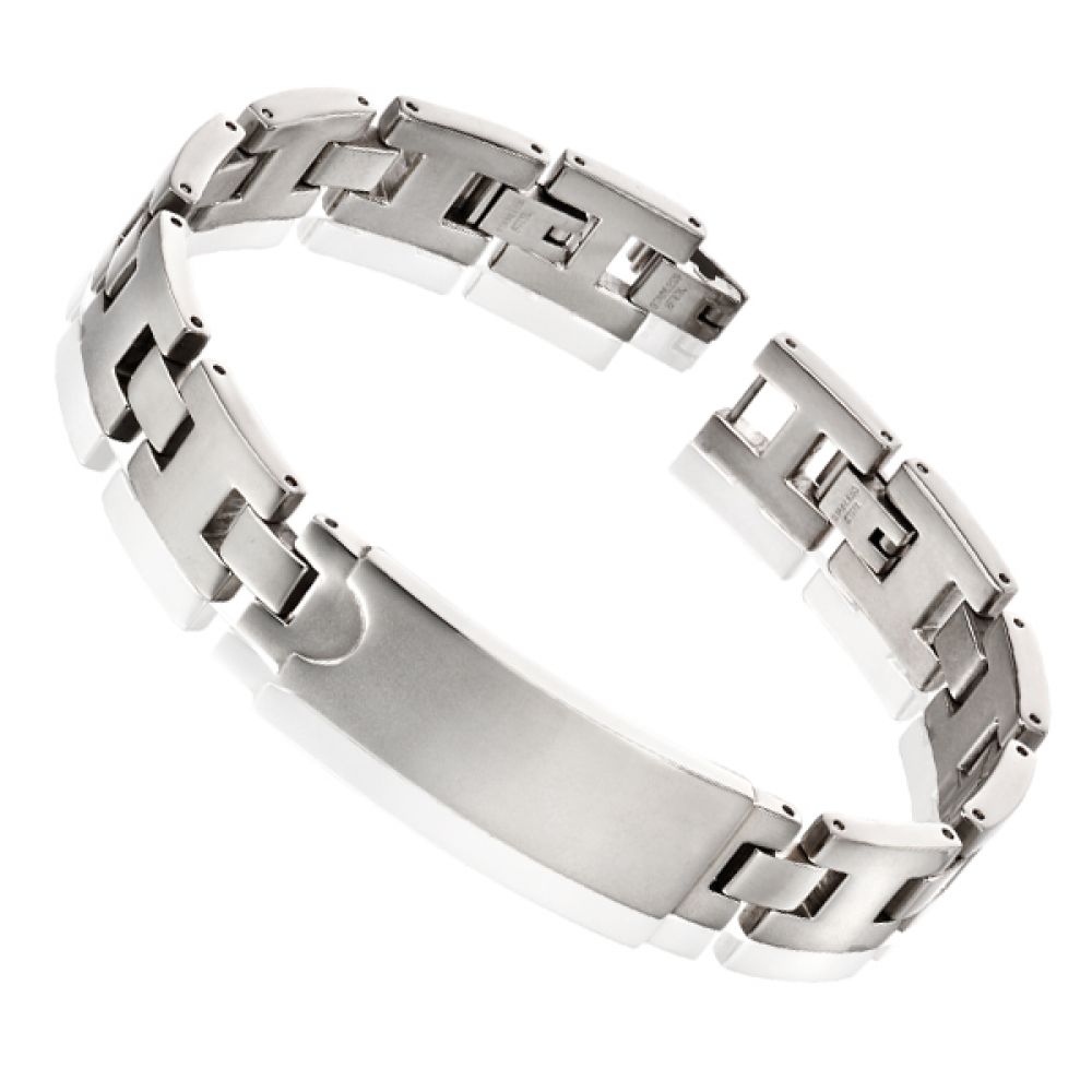 Men's Stainless Steel Identity Bracelet