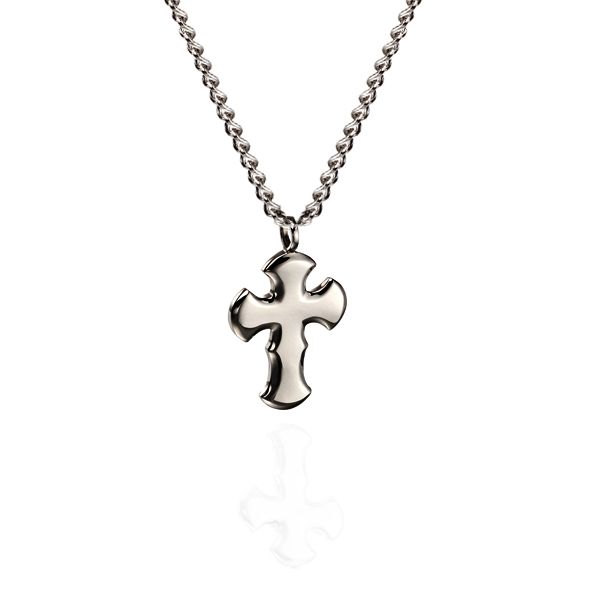 Stainless Steel Rounded Cross Pendant