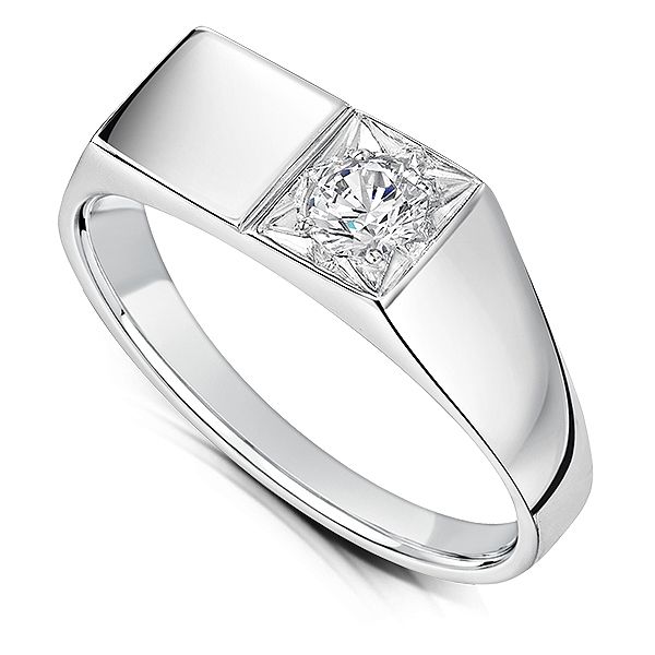 Men's Diamond Signet Ring