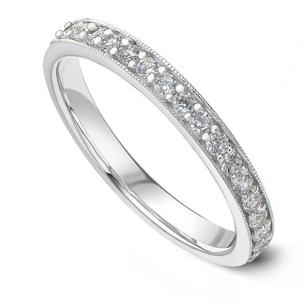 Milgrain Edged Diamond Eternity Ring
