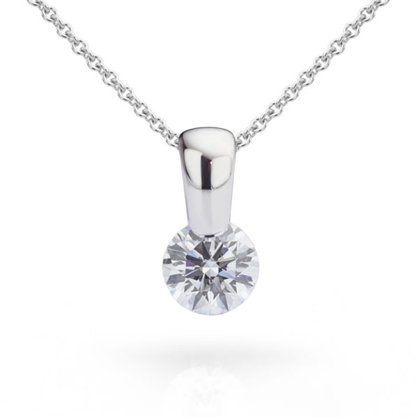 Flawless Floating Diamond Necklace - Tension-Set Diamond Pendant in ...