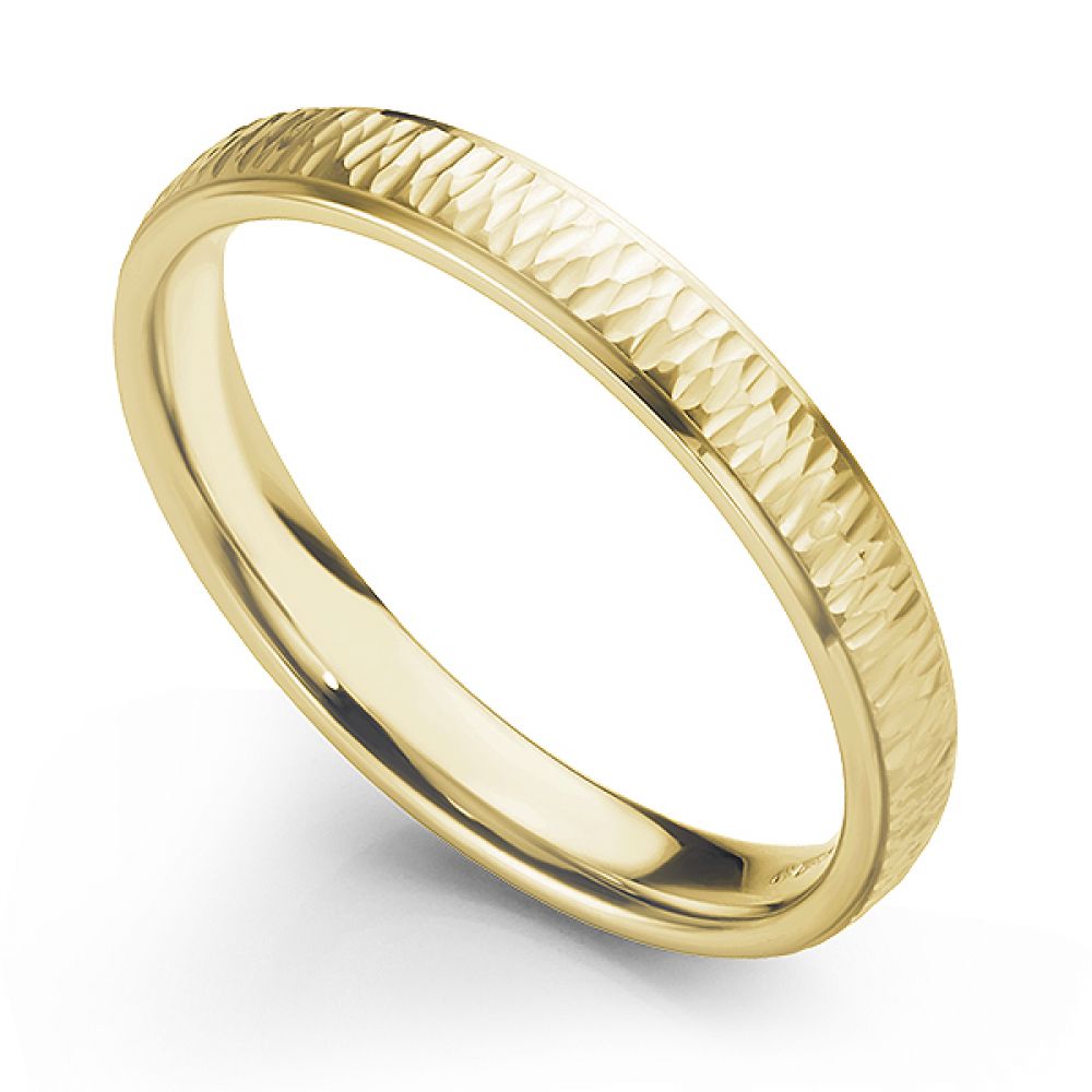 Frosted Bark Wedding Ring - Tree Bark Textured Wedding Band