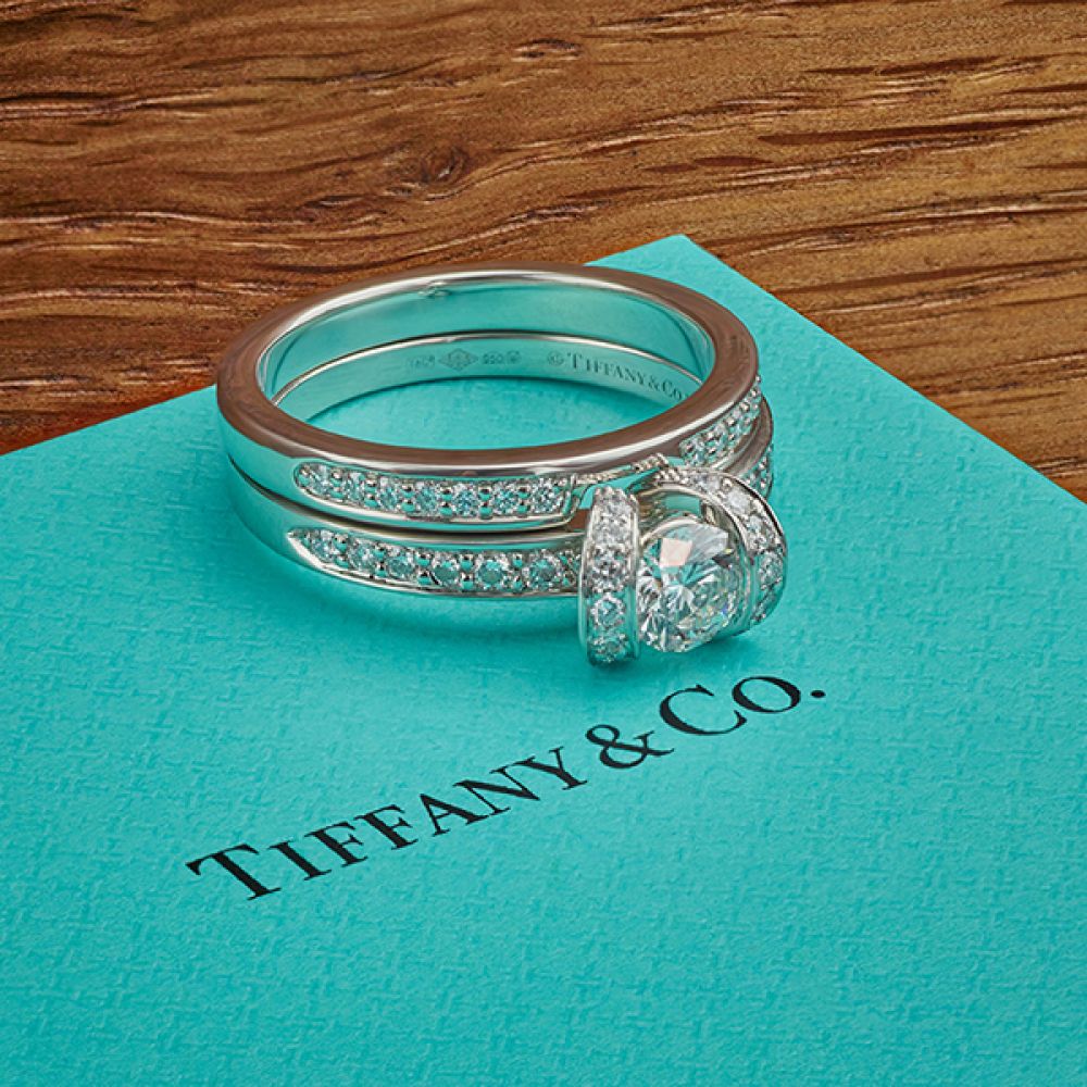 Shaped Wedding Ring to Fit the Tiffany Ribbon Ring