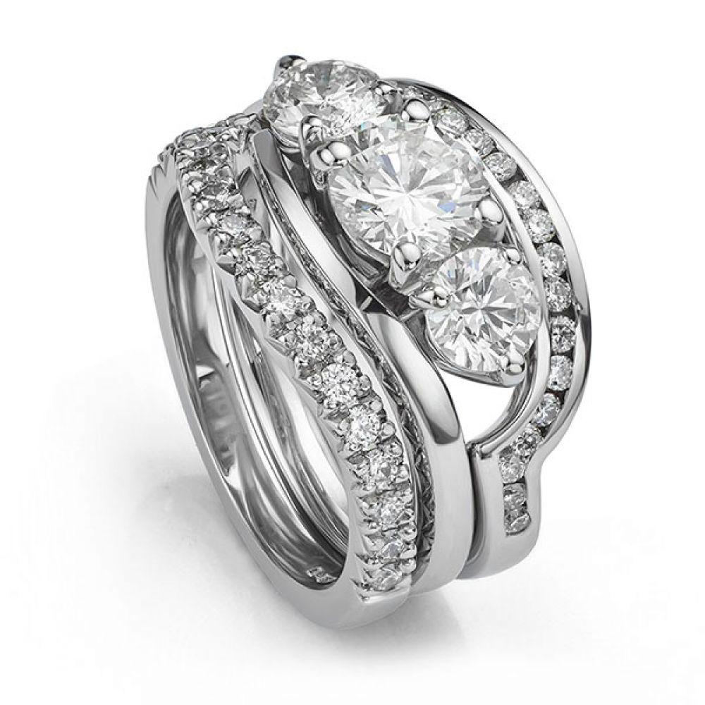 Fishtail Shaped Diamond Eternity Ring