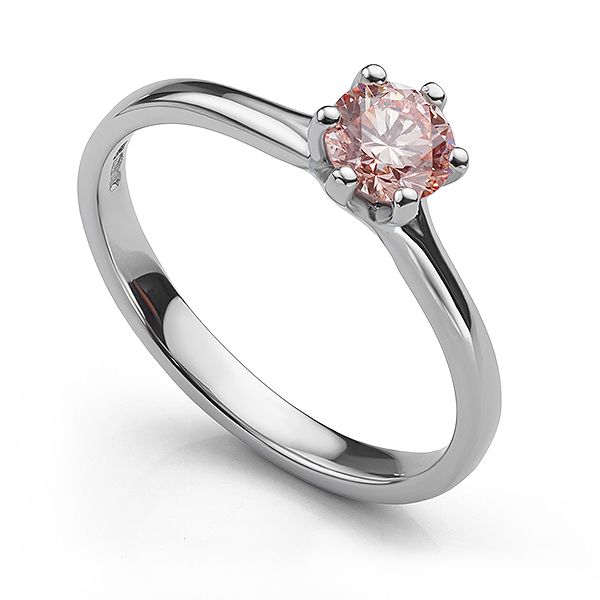Pink Destiny Engagement Ring - Platinum with Lab-Grown Pink Diamond